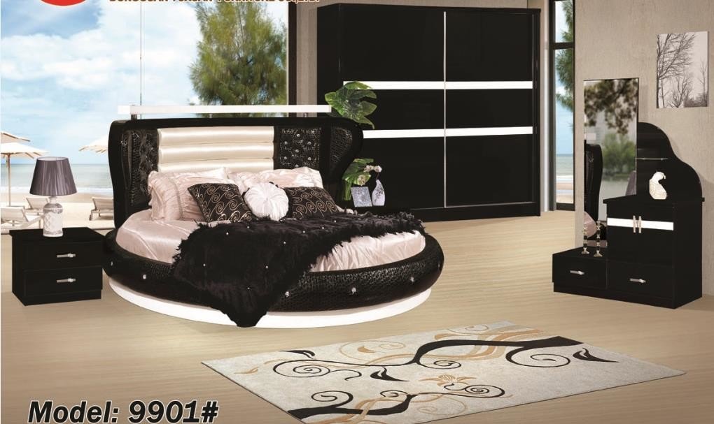 full size korean style antique wedding multifunction foldable bed round bedroom furniture sets sales for cheap