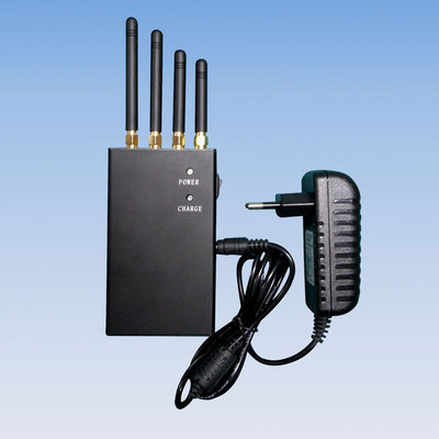 Jammer,Cellphone jammer, portable cellphone jammer,4 Antenans 4W Portable GPS Cell Phone signal Jammer