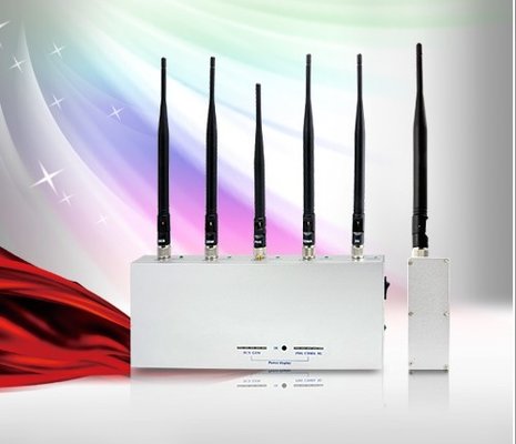Jammer,Cellphone jammer, 5 Antenna Cell Phone Jammer with Remote Control (3G,GSM,CDMA,DCS)