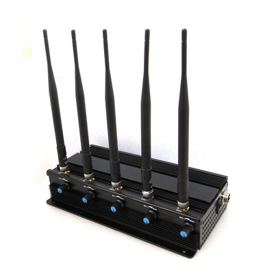 Jammer,Cellphone jammer, Adjustable 5 Antennas High power Cell Phone Jammer