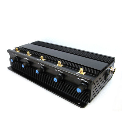 Jammer,Cellphone jammer, Adjustable 5 Antennas GPS LOJACK 315,433, 868 RF Jammer