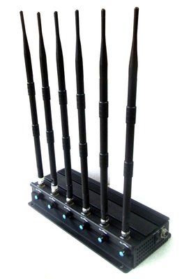 Jammer,Cellphone jammer, Adjustable 6 Antennas 15W High Power WiFi, VHF, UHF and Cell Phone Jammer