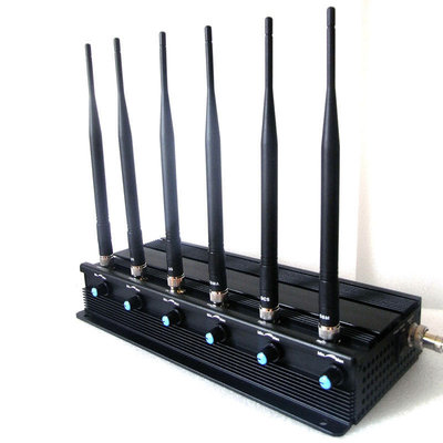 Jammer,Cellphone jammer, Adjustable 6 Antennas 15W High Power WiFi, VHF, UHF and Cell Phone Jammer