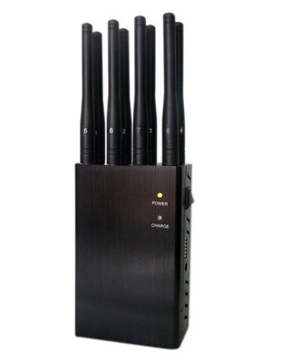 Jammer,Cellphone jammer, portable cellphone jammer,4W High power 8 antennas portable 2G 3G 4G CellPhone GPS WiFi Jammer