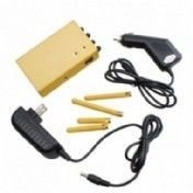 Jammer,Cellphone jammer, gps jammer,Golden Color 4 Antennas 3 watt Portable Cellphone GPS Jammer