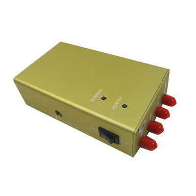 Jammer,Cellphone jammer, gps jammer,Golden Color 4 Antennas 3 watt Portable Cellphone GPS Jammer