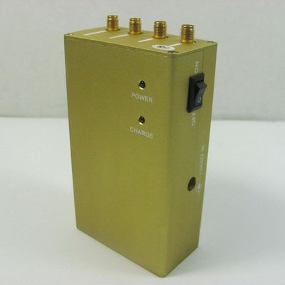 Jammer,Cellphone jammer, gps jammer,Golden Color 4 Antennas 3 watt Portable Cellphone GPS Jammer