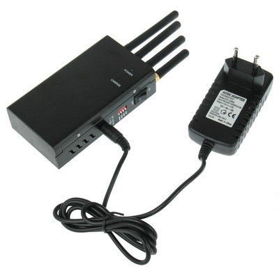 Jammer,Cellphone jammer,wifi  jammer,4 Antennas Portable Cell Phone and WIFI Jammer With Dip Switch