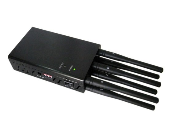 Jammer,Cellphone jammer, portable cellphone jammer,6 Antenna Portable 3G GPS WiFi Bluetooth Cellphone Jammer