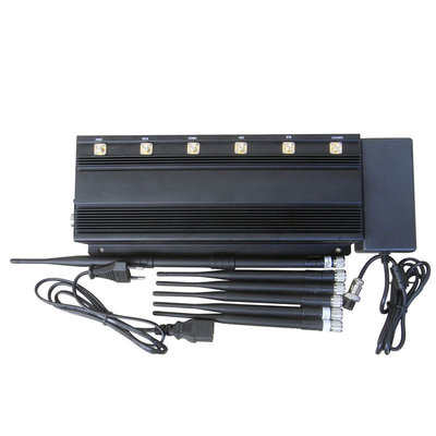 Jammer,Cellphone jammer, 6 Antennas 15 watt High Power WiFi, VHF, UHF and Cell Phone Jammer