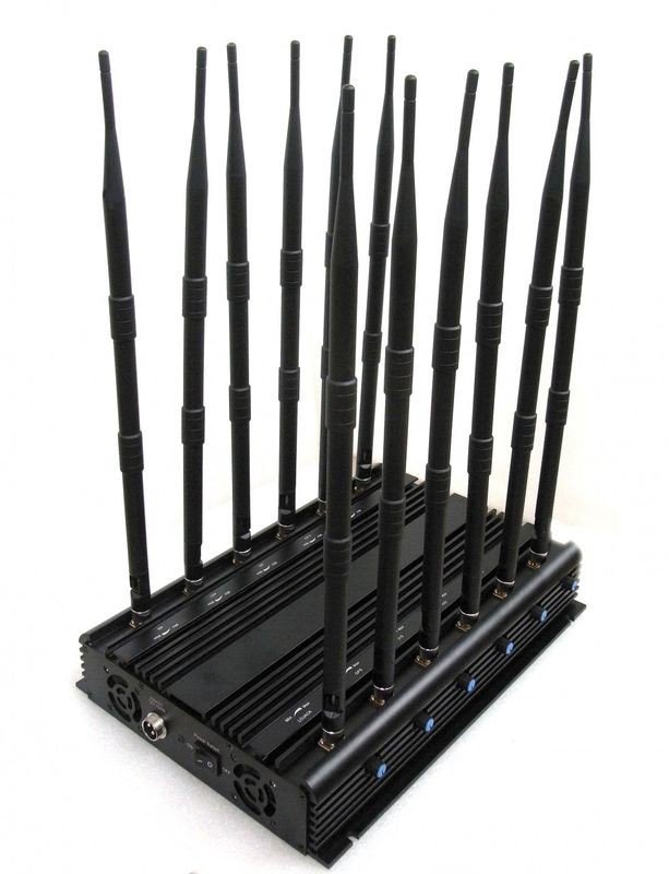 Jammer,Cellphone jammer,12 antenans GSM DCS 3G 4G WIFI GPS and RF Bugs from 130-500 Mhz Jammer