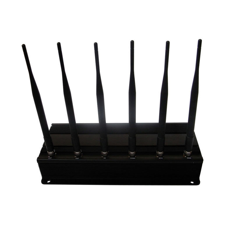 Jammer,Cellphone jammer, 6 Antennas 15 watt High Power WiFi, VHF, UHF and Cell Phone Jammer