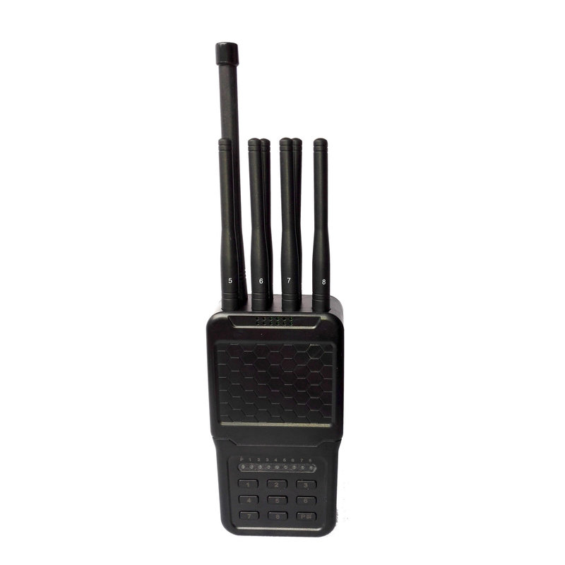 8 Antenans Portable Cellphone jammer 315 433 868 RF Jammer 8watt  Outpower With Plastic shell