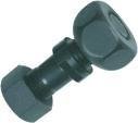 Front Bolt,Grade 10.9 black hex bolt,Truck bolt with nut,Grade 12.9 bolt with nut,Black hub wheel bolt with nut grade8.8