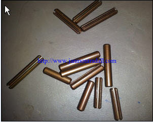 Slotted spring pins,spring pins,grooved spring pins,split spring pins,stainless steel slotted pins,Copper spring pin