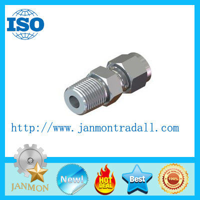 Stainless steel hydraulic pipe fittings,Stainless steel threading connecting end,Stainless steel threading connector