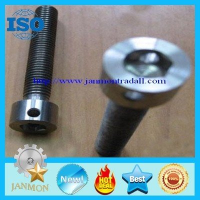 Bolt with hole, Bolt with Hole in Head ,Hex head bolts with holes,Hex bolts with holes,Black Hex socket bolt with hole