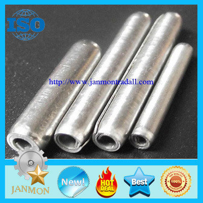 High tensile coiled pin,high tensile spiral pin,high tensile spirol pins,Spring pin with turns,Copper colour springPin