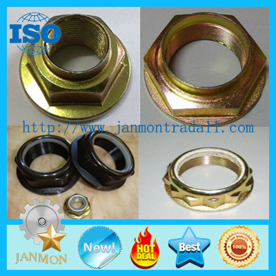 Hexangular Flange Type Lock Nut,Blue white zinc galvanized hex flange nut,Yellow zinc plated hexagonal flange nut,HEXNUT