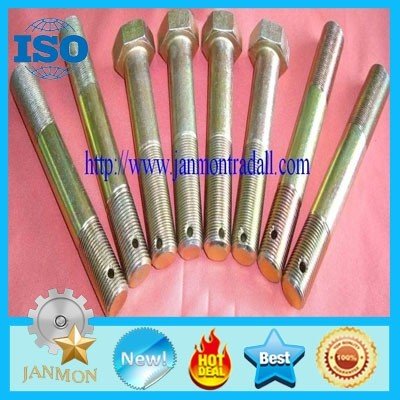 Zinc galvanizeBolt with hole, Bolt with Hole in Head ,Hex head bolts with holes,Hex bolts with holes Grade 8.8 10.9 12.9