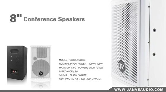 Professional full frequency passive 8 inch speaker for meeting room