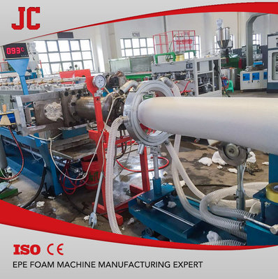 pe foam sheet machine JC-EPE150 thickness 1-8mm, width 1-2m output 160kg/hr dencity 14.5kg/m3, flat surface