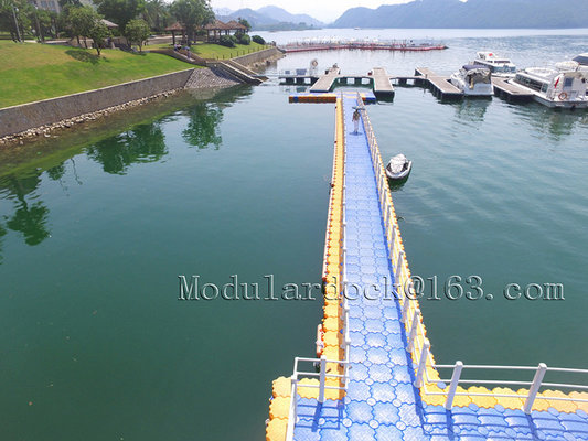 Inflatable plastic hdpe moular  floating pontoon bridge for sale