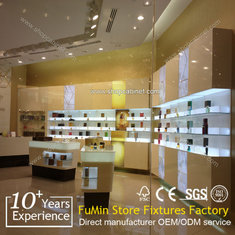 China customized luxury cosmetic showcase display cabinet supplier
