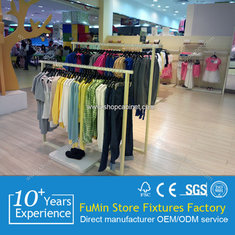 China contemporary invisible wall attachment of various size clothes store wood display shelf supplier