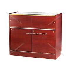 China floor standing wooden clothes display racking unit supplier