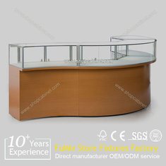 China Luxury modern wood body showroom glass jewelry display cabinet supplier
