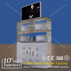 China cosmetic showcase acrylic clear makeup showcase locking showcase supplier