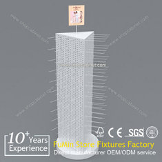 China Movable garment clothes display rack boutique gondola satin display stand for retai supplier