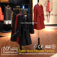 China Heavy garment display shelf / chrome coat stand supplier