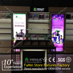 China cosmetics store kiosk fixture display show case supplier