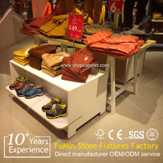 China Retail stores unique wire Two sided garments display racks floor stand for shoes supplier
