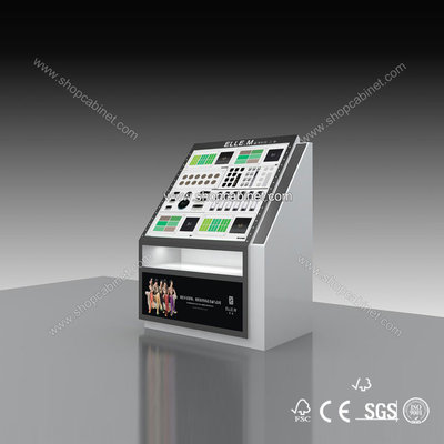Cosmetic Showcase, Acrylic Makeup Display case, slatwall Cosmetic Storage box Cabinet supplier