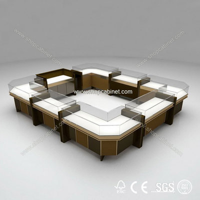 Black glass display Jewelry Showcase for Store supplier