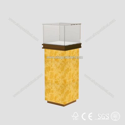 white glass rotating jewelry display stand showcase supplier