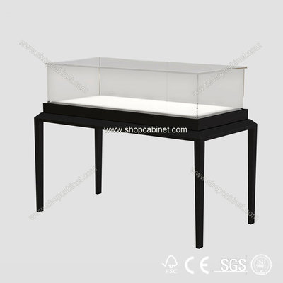 three tiers plexiglass led jewelry showcases supplier