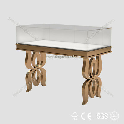 three tiers plexiglass led jewelry showcases supplier