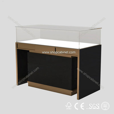 high quality wood display jewelry showcase for jewelry display supplier