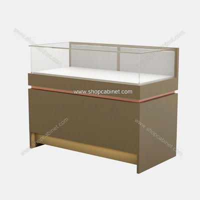 2014 new design high end wood and glass wall jewelry showcase supplier