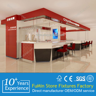 2015 New Design Luxury jewelry display showcase supplier