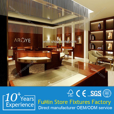 gold modern famous jewelry showcase for shop 2015 supplier