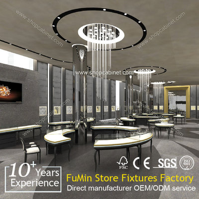 Wholesale Fashionable design glass jewelry showcase supplier