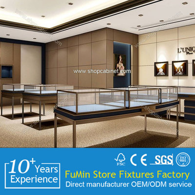 wooden jewelry display showcase/store jewelry stand supplier