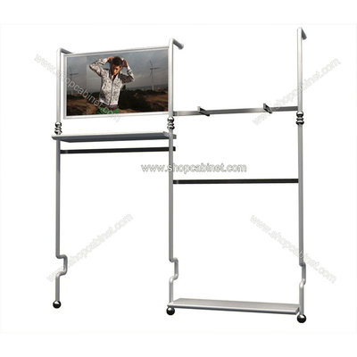 Custom made clothes display shelf, wall mounted clothes display, acrylic shelf slatwall supplier