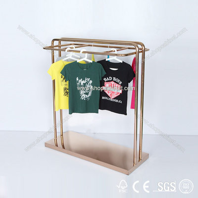 2014 new design custom metal wall garment display rack for clothing retail store supplier