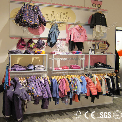 good design garment wall display racks for shopping mall supplier